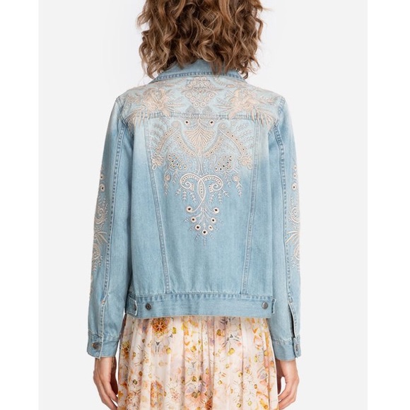 Johnny Was | Jackets & Coats | Johnny Was Iva Embroidered Denim Jacket ...